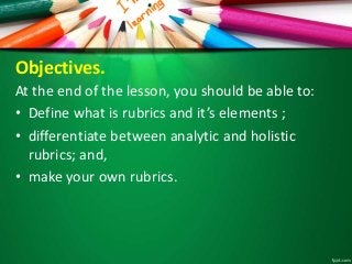 Scoring rubrics | PPTX