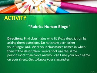 Scoring rubrics | PPT