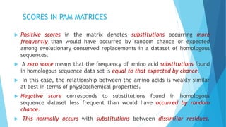Scoring schemes in bioinformatics | PPTX