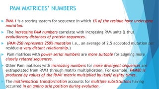 Scoring schemes in bioinformatics | PPTX