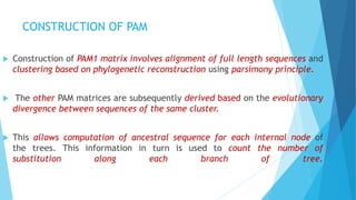 Scoring schemes in bioinformatics | PPTX