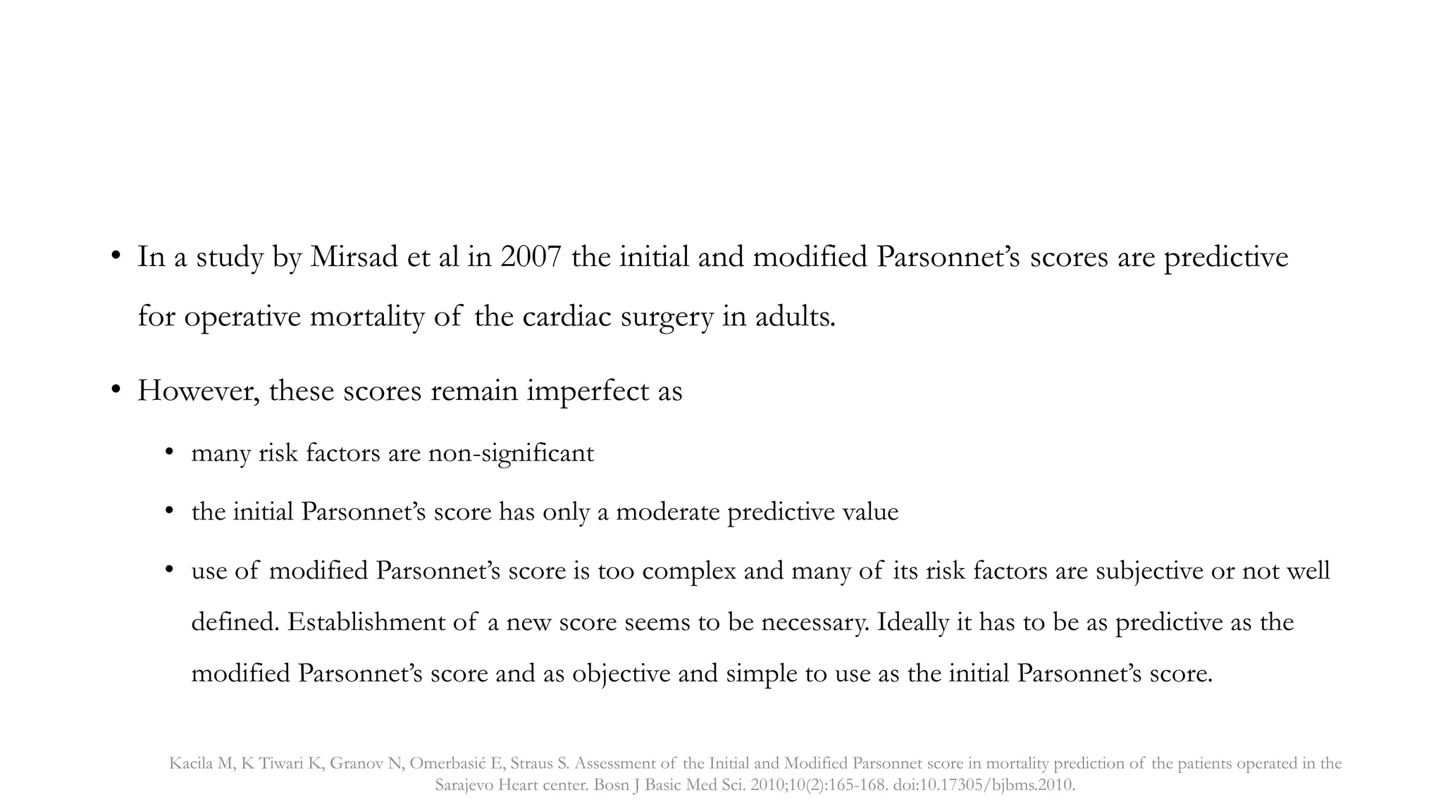 Scoring systems in cardiac surgery | PPTX