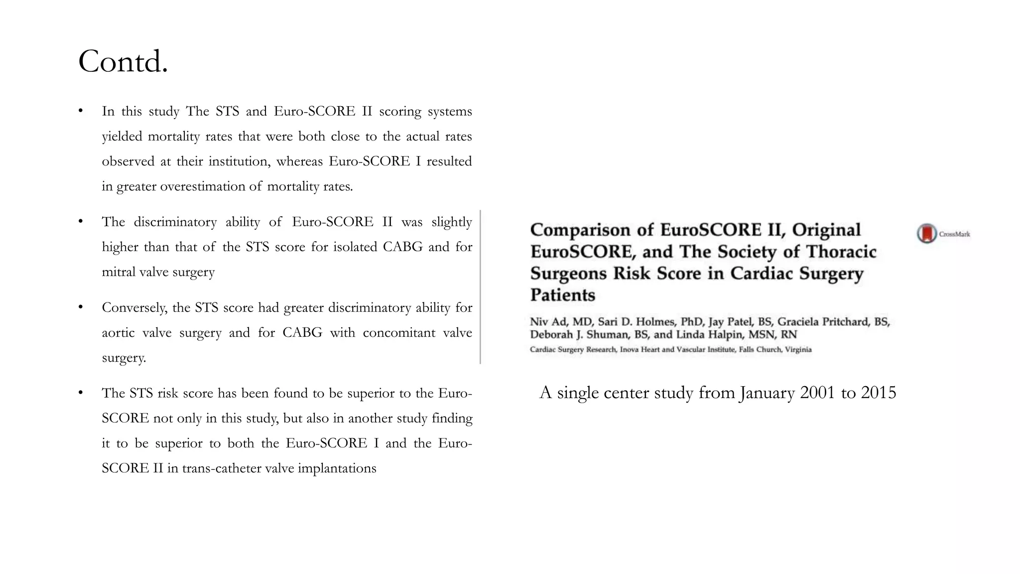 Scoring systems in cardiac surgery | PPTX