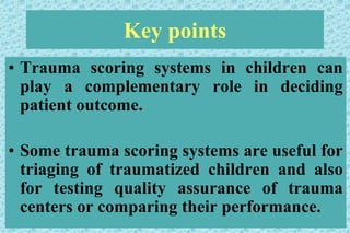 Scoring systems in traumatized children | PDF