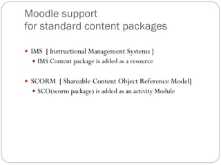 Moodle support for SCORM | PPT