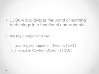 SCORM - Suit of e-Learning | PPTX