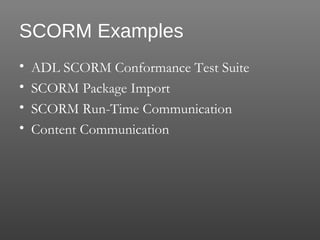 SCORM, AICC, And Points Beyond | PPT