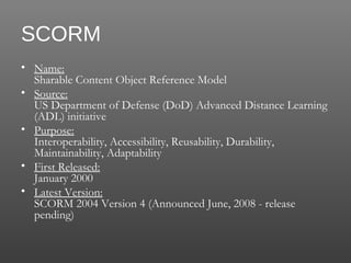 SCORM, AICC, And Points Beyond | PPT