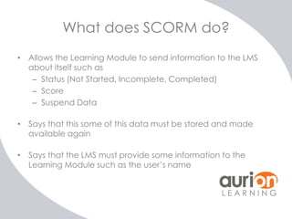 SCORM: A Quick Guide | PPTX