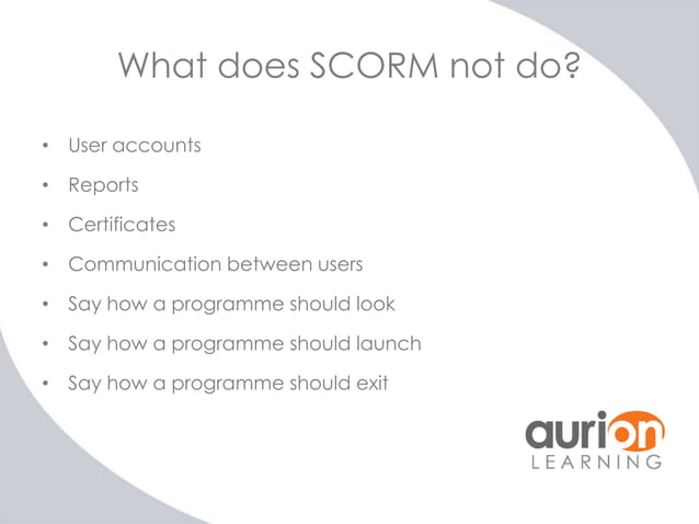 SCORM: A Quick Guide | PPTX | Technology & Computing