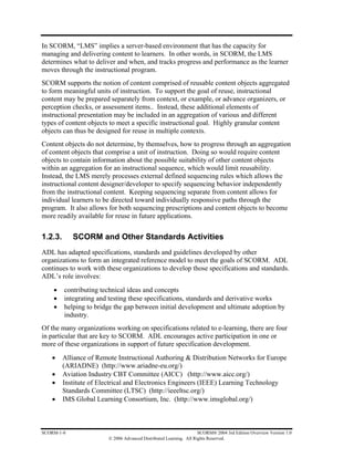 Scorm_2004_3rdEd_Overview | PDF | Computing | Technology & Computing