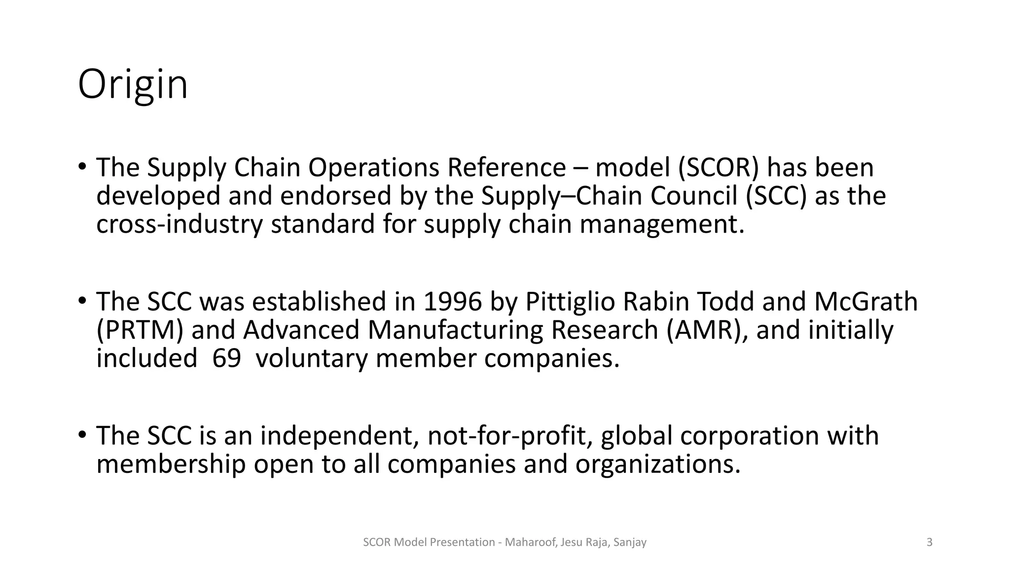 Scor model | PPTX | Logistics | Business