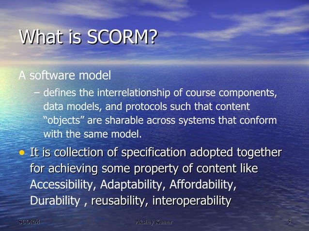 About SCORM | PPT