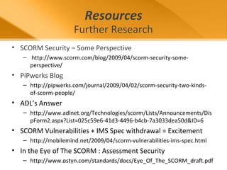 Scorm security | PPT