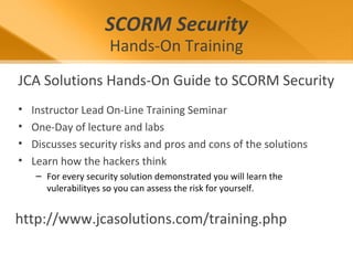 Scorm security | PPT