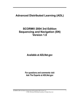 Scorm_2004_3rdEd_ SeqNav | PDF