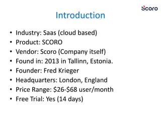 Scoro Cloud Based ERP System | PPT