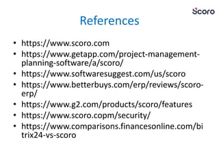 Scoro Cloud Based ERP System | PPT