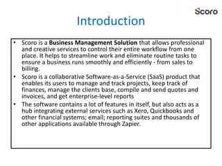 Scoro Cloud Based ERP System | PPT