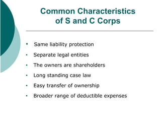The S Corporation - How It All Works! | PPT