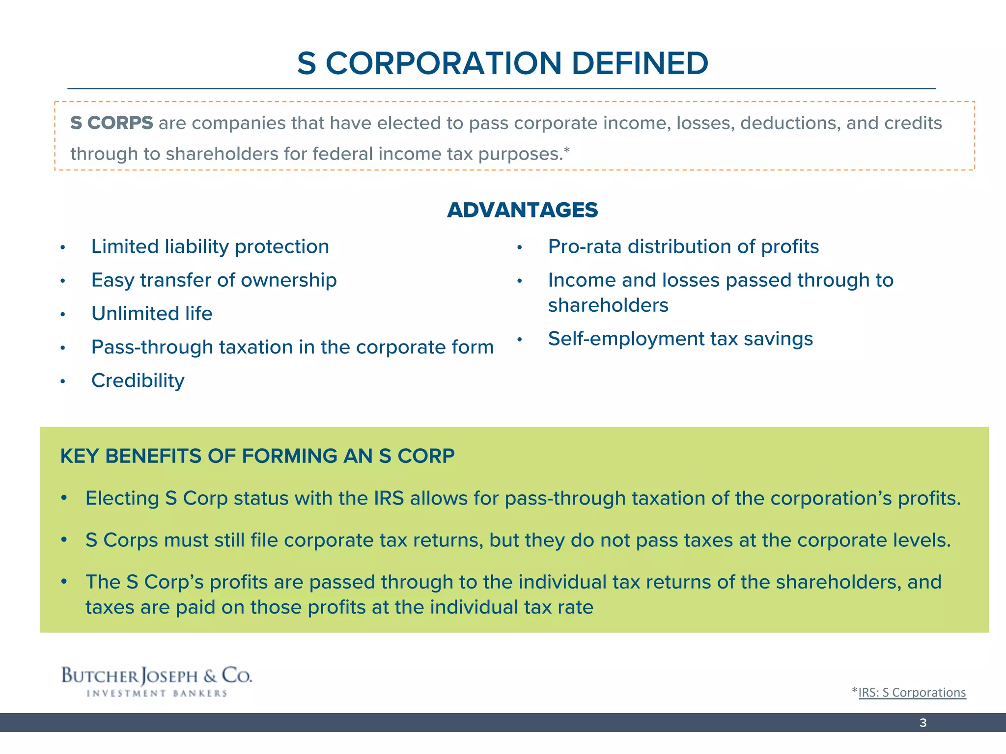S corporation vs. C corporation | PDF