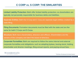 S corporation vs. C corporation | PDF