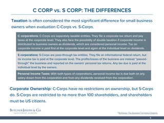 S corporation vs. C corporation | PDF