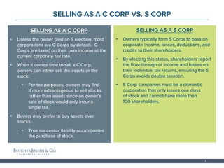 S corporation vs. C corporation | PDF
