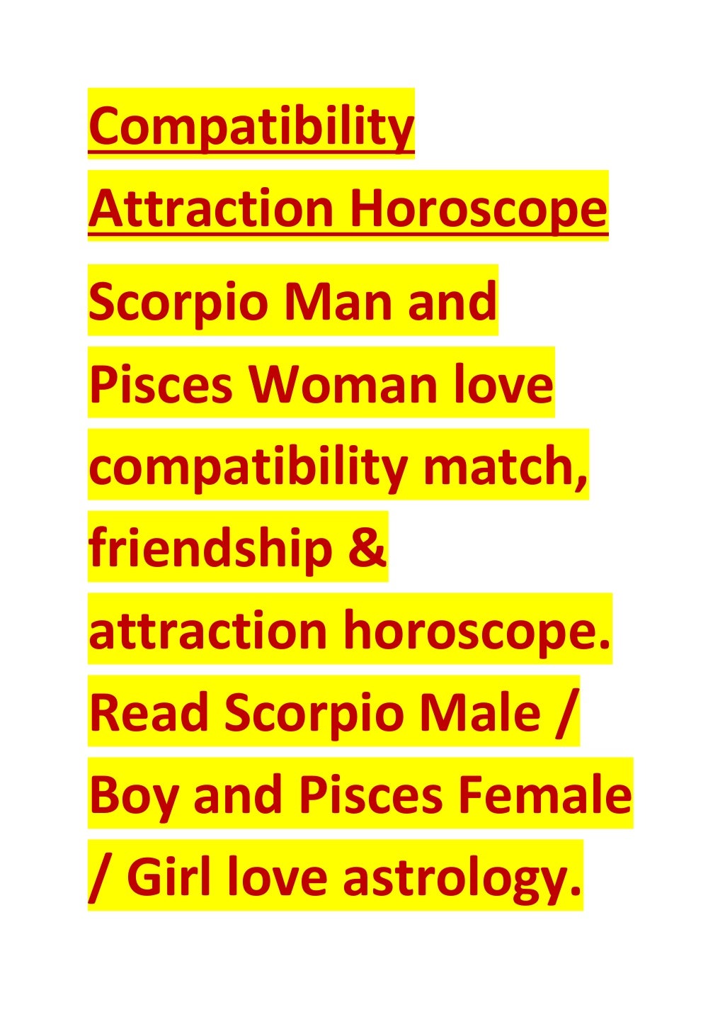 Scorpio Man Pisces Woman Love Compatibility Attraction Horoscope