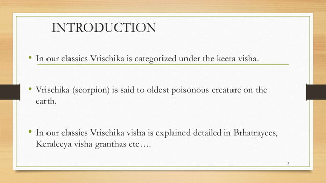 VRISCHIKA VISHA | PPTX