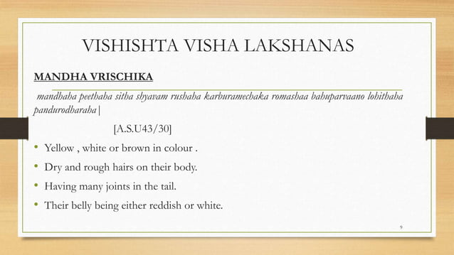 VRISCHIKA VISHA | PPTX