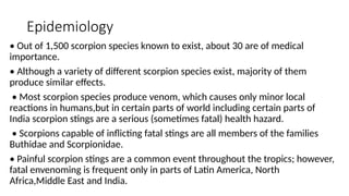 scorpion bite clinical features and mx.pptx