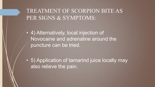 MANAGEMENT ON SCORPION AND THEIR BITES | PDF