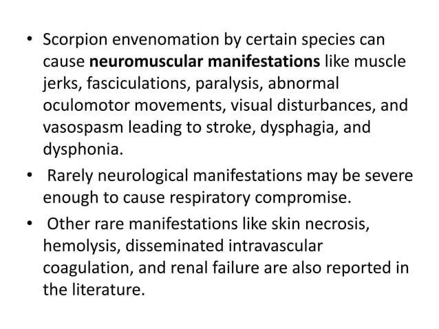 Approach to SCORPION ENVENOMATION in pediatrics.pptx | Children\'s ...