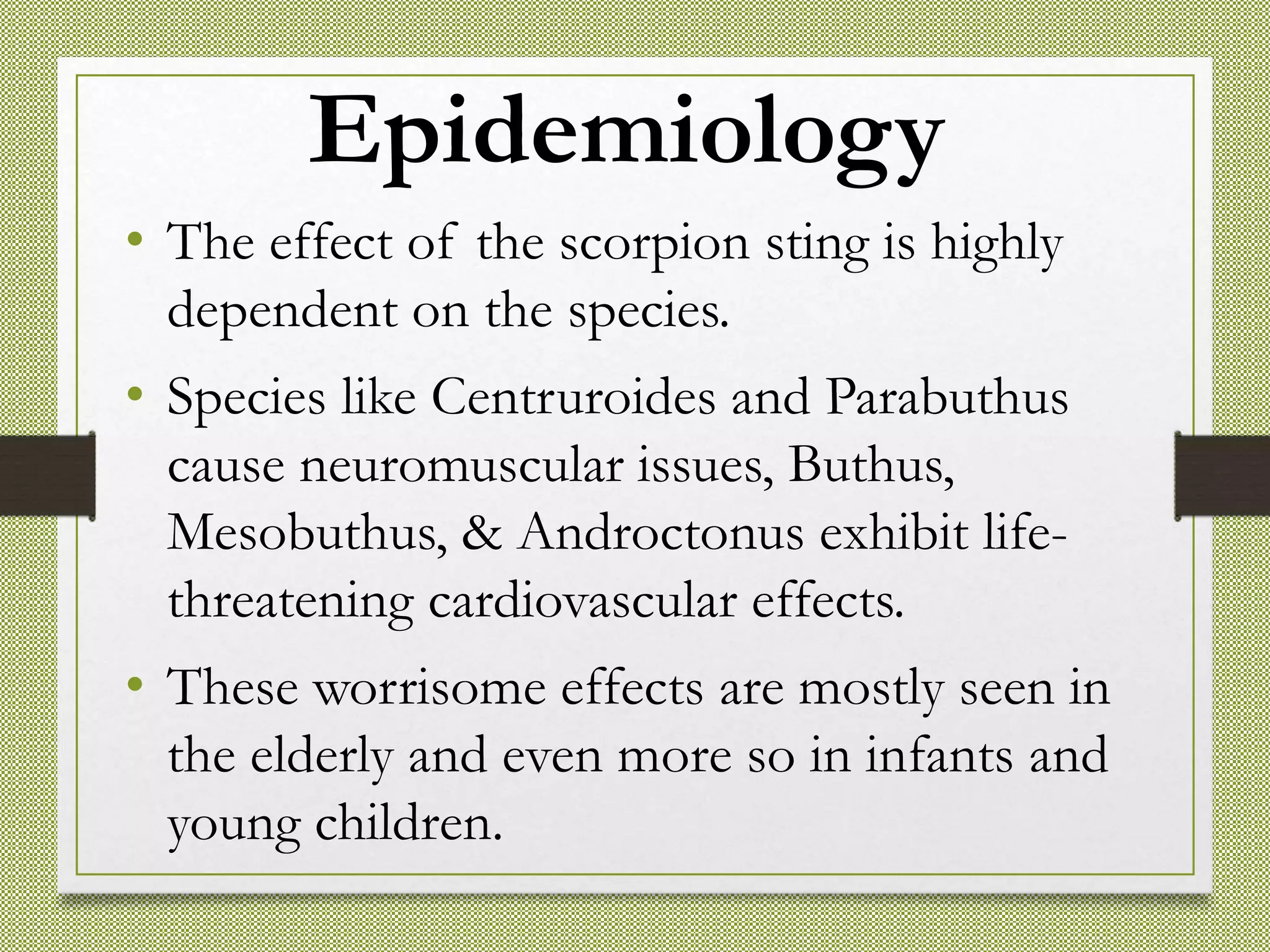 Scorpion Poisoning - Rivin | PPTX