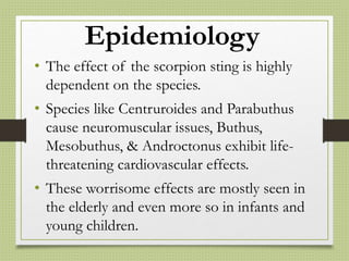 Scorpion Poisoning - Rivin | PPTX