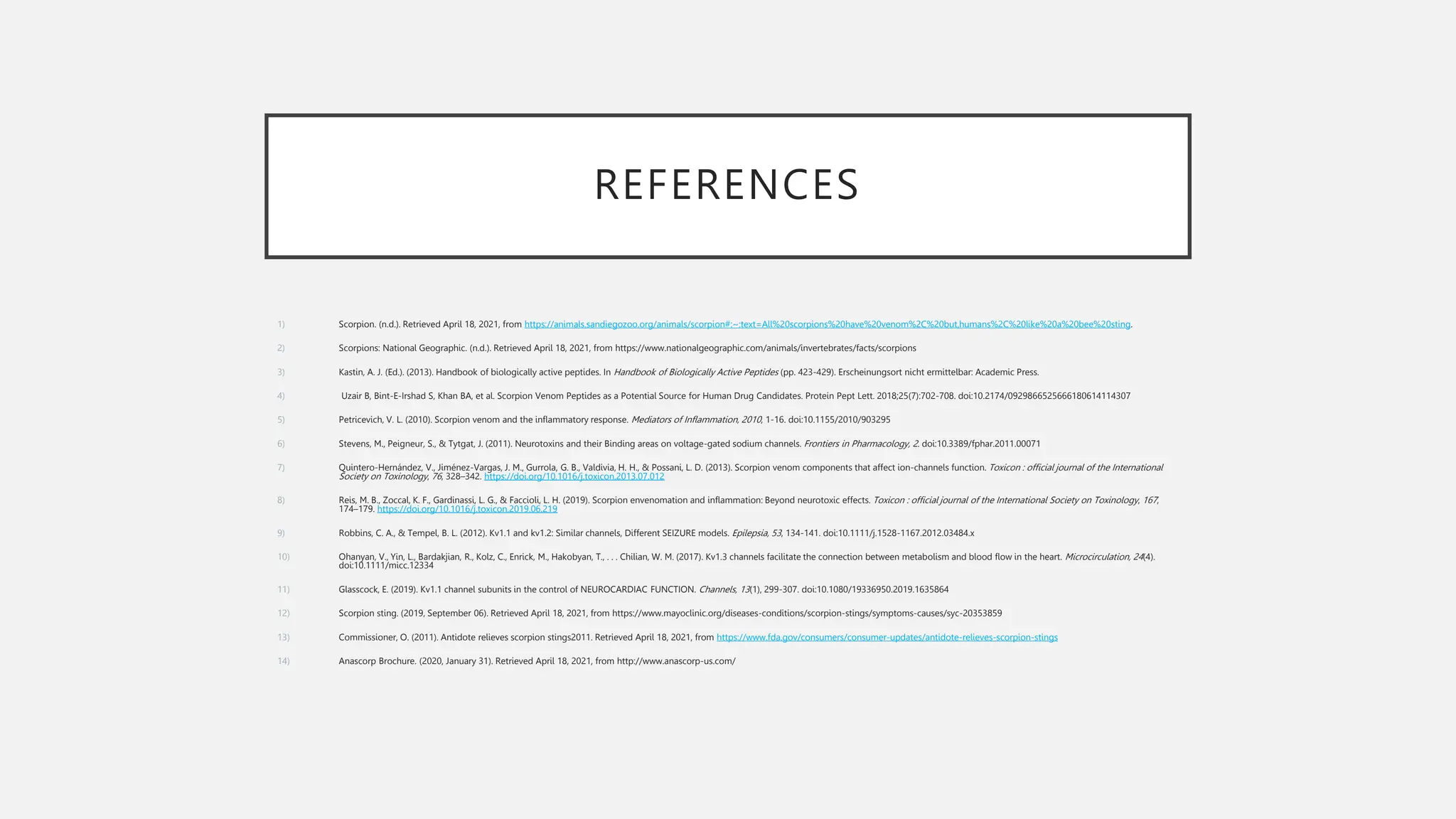 Scorpions and the Pharmacology behind Scorpion Bites | PPTX