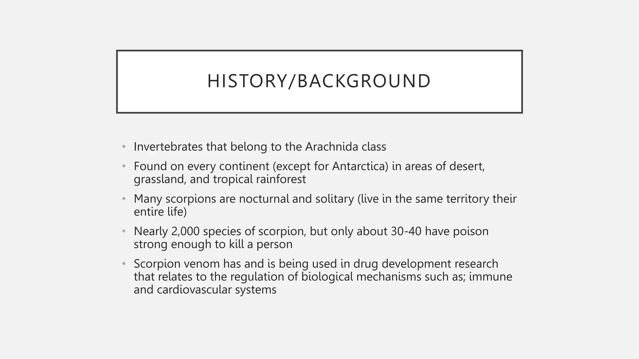 Scorpions and the Pharmacology behind Scorpion Bites | PPTX