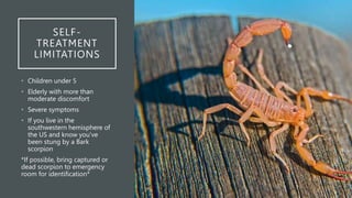 Scorpions and the Pharmacology behind Scorpion Bites | PPTX