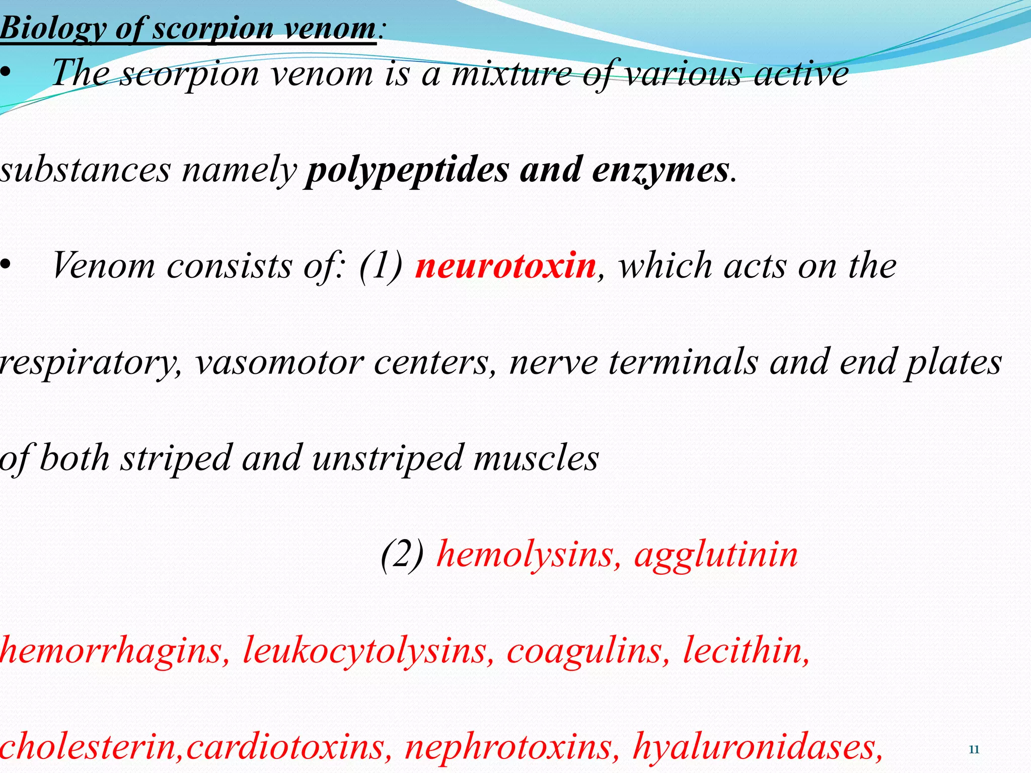 Scorpion sting | PPTX