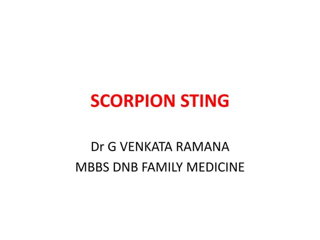 SCORPION STING .pptx