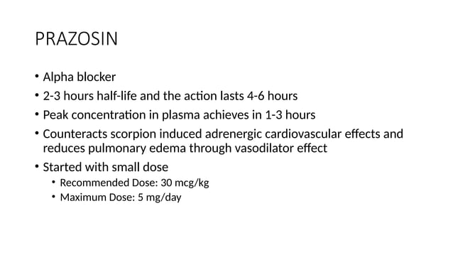 Scorpion Sting management in pediatrics ICU | PPTX
