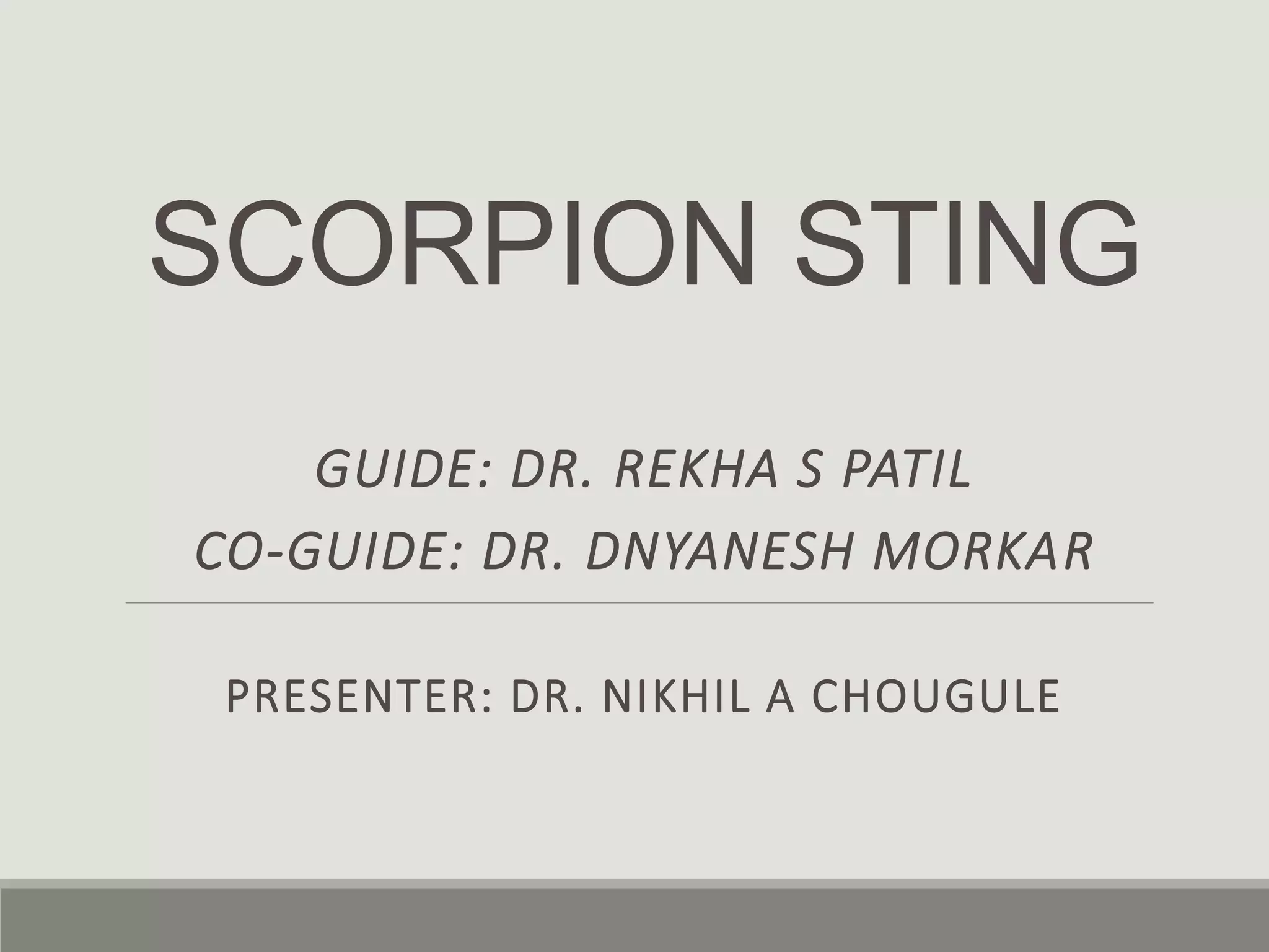 Scorpion sting | PPTX