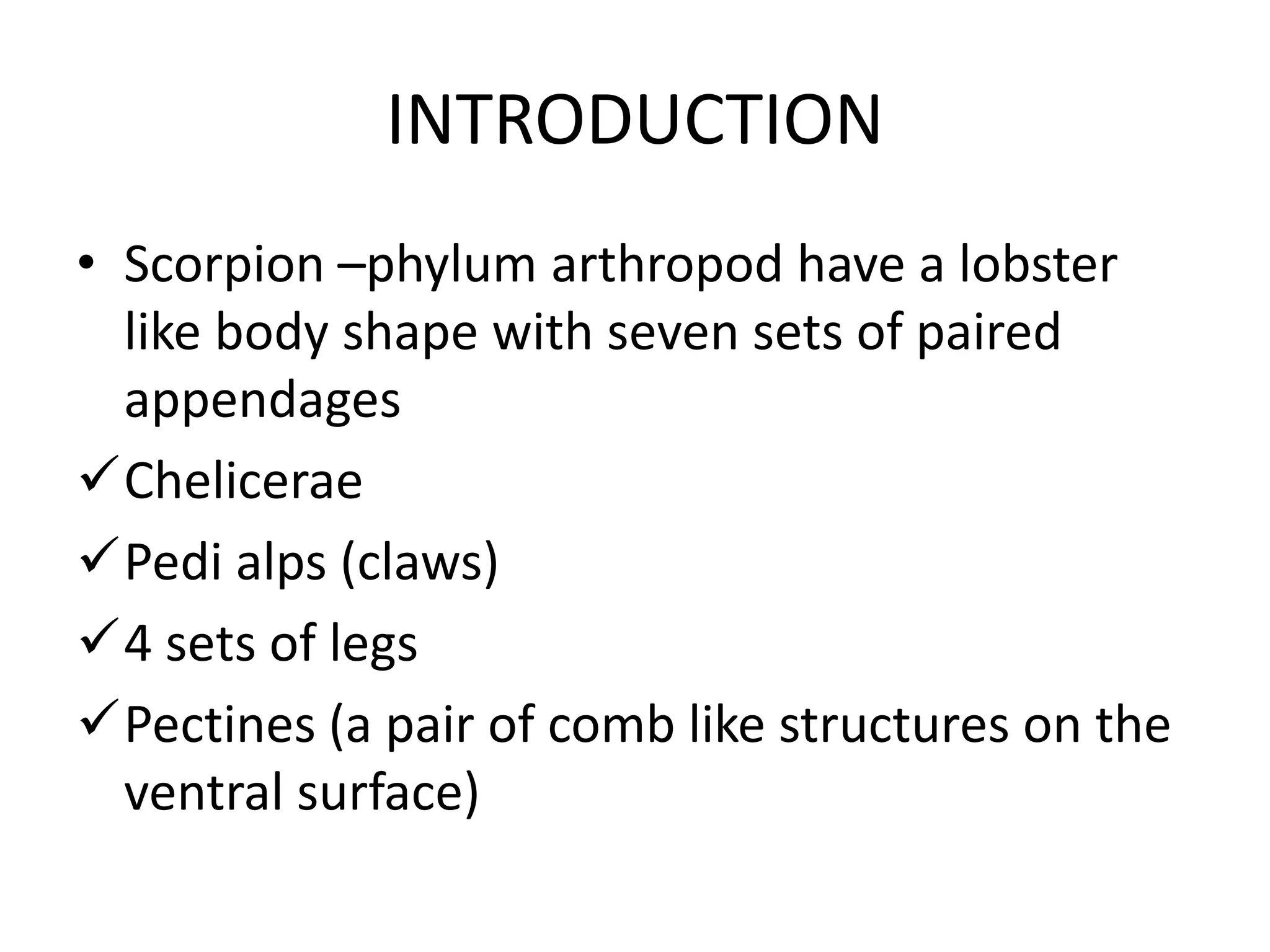 Scorpion sting | PPTX