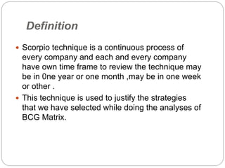 Scorpio Technique | PPTX