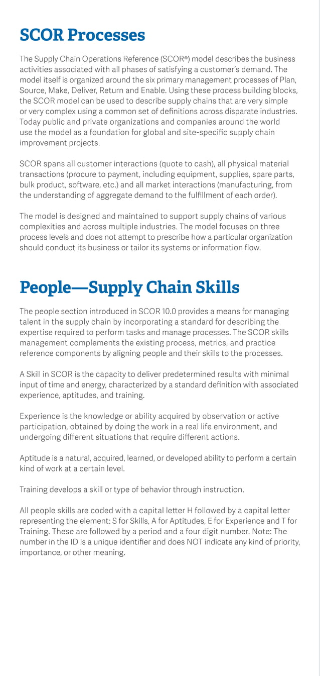 SCOR quick reference guide | PDF