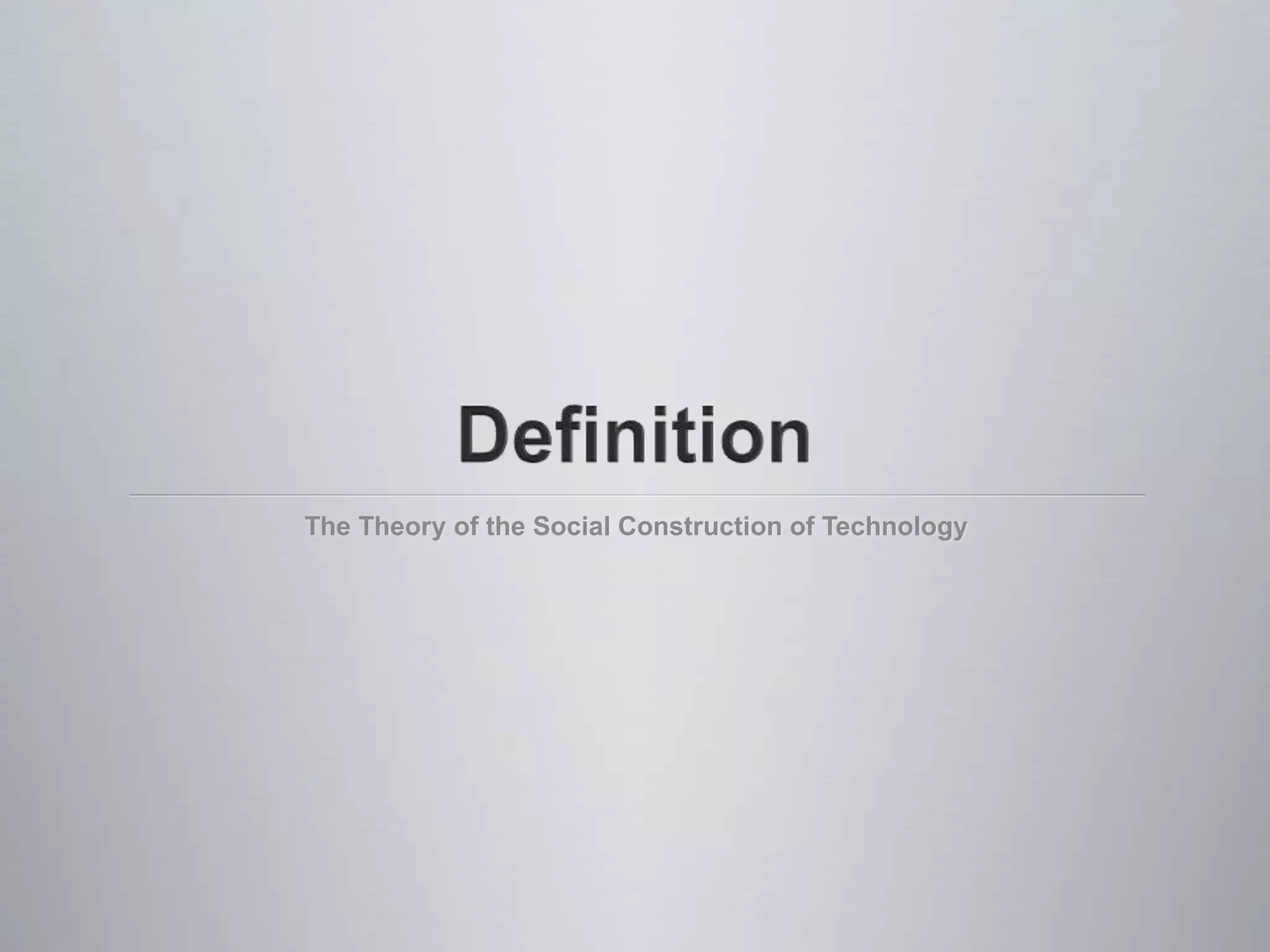 Social Construction of Technology | PPTX