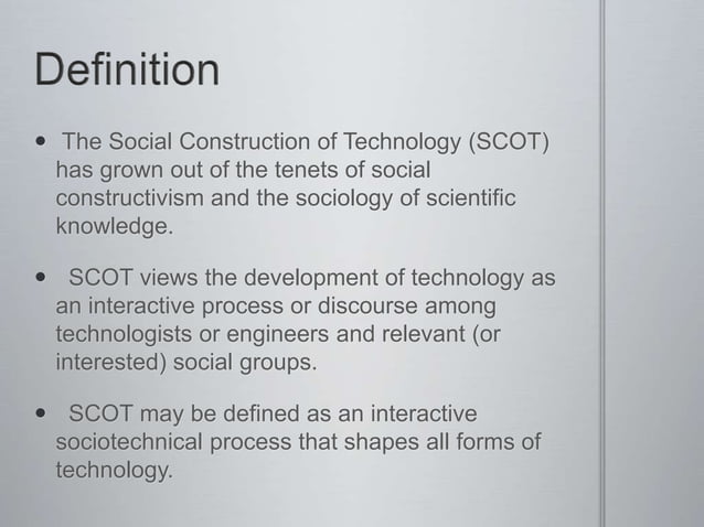 Social Construction of Technology | PPTX | Science