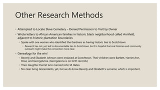 The Enslaved Community at Scotchtown | PPTX