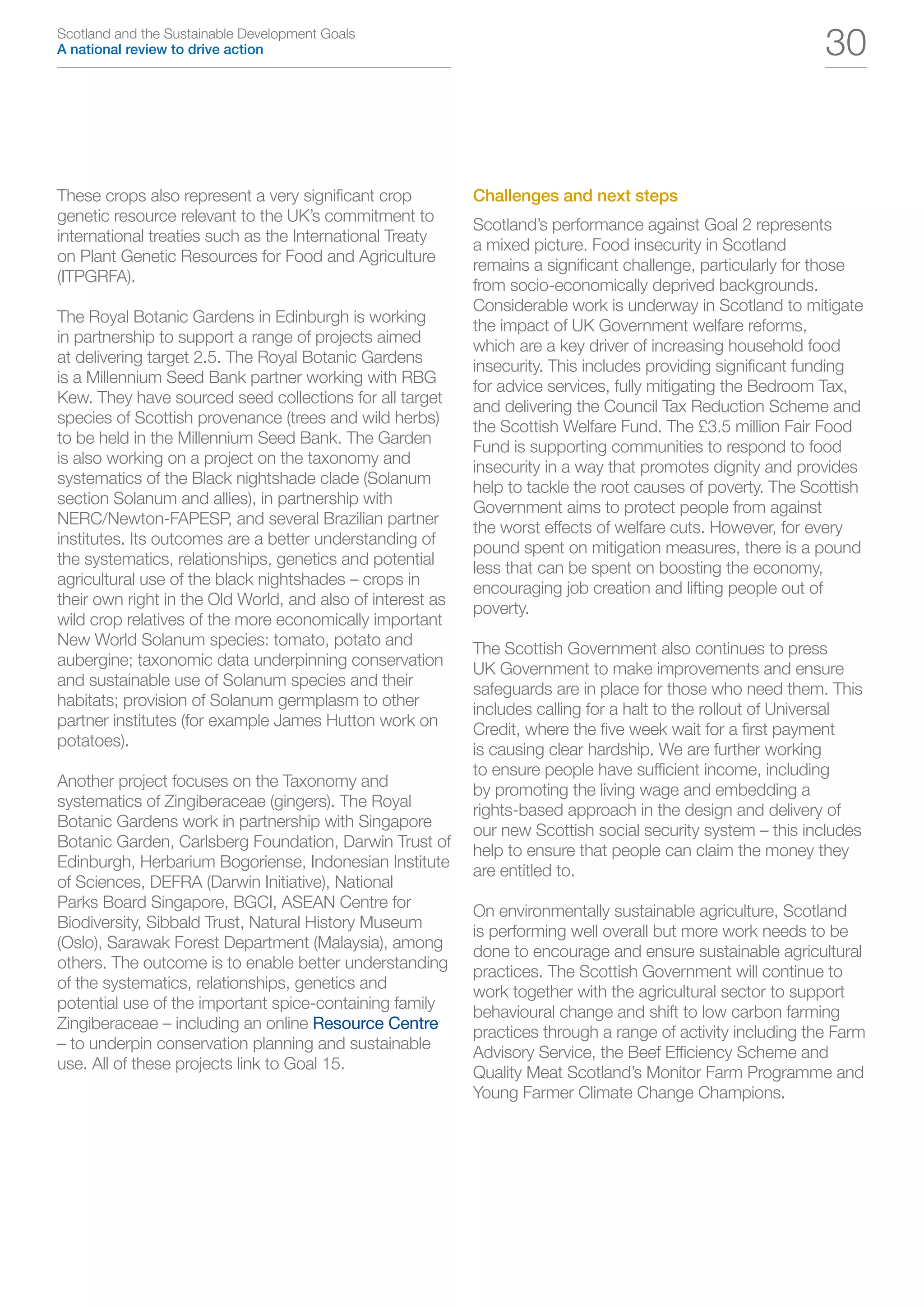 Scotland and the SDGs - a national review to drive action | PDF